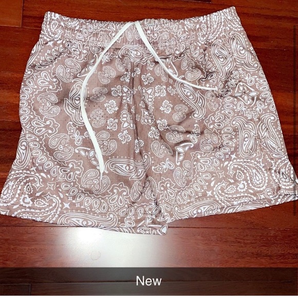asva | Shorts | Bandana Print Shorts Brown | Poshmark